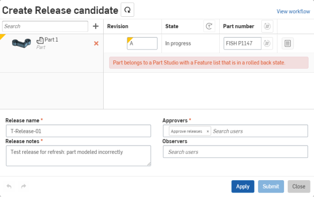 Typical Release Workflow