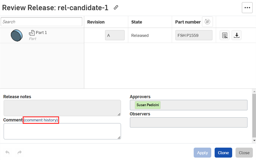 Clonage d'un package de release