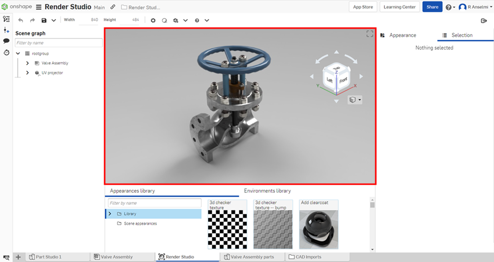 Render Studio Interface