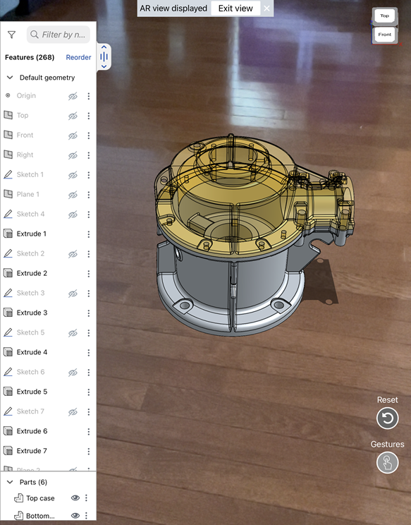Visualizzazione dei modelli con vista AR